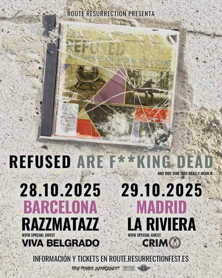 Refused, confirman conciertos de despedida en Barcelona y Madrid con ...